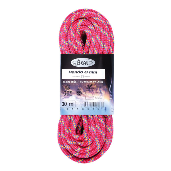 Confidence Walking Ropes Beal Rando Walking Rope (Golden Dry) 8mm x 20m ...